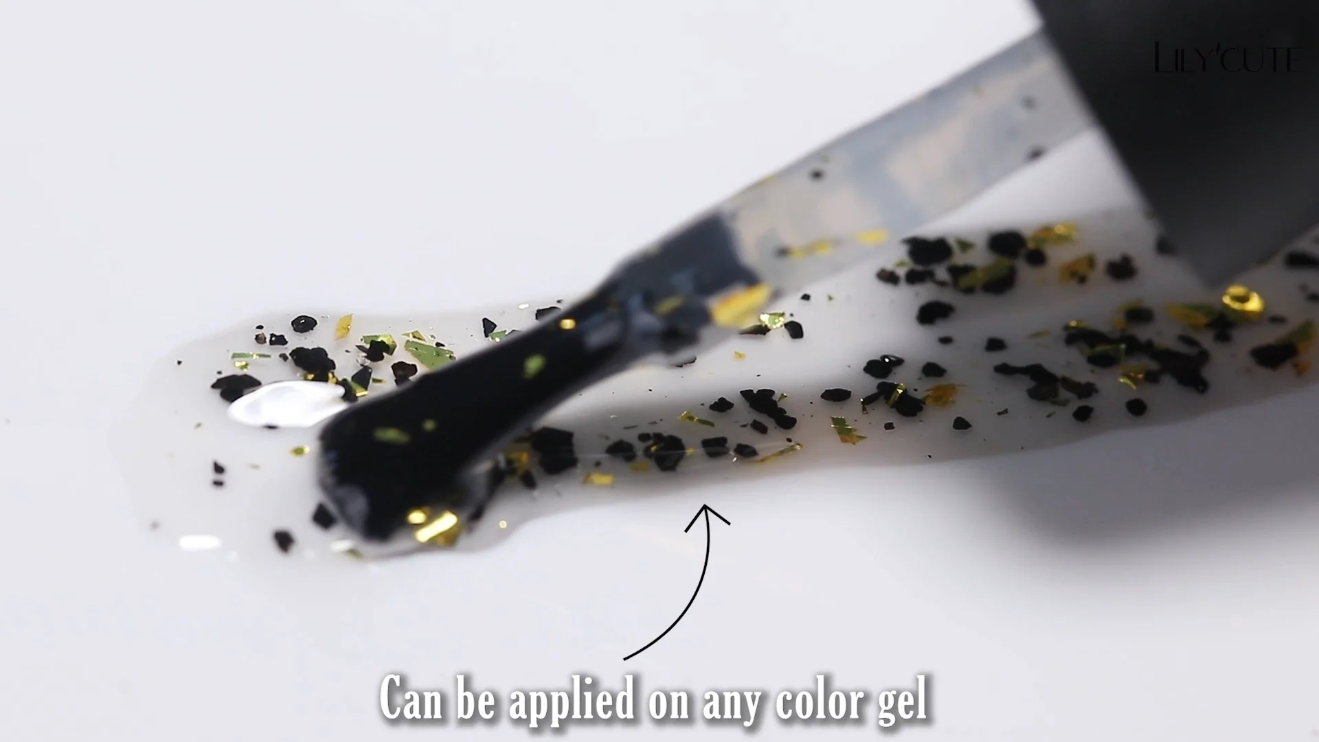 Lilycute 7ml Colorful Quail Eggshell Gold Glitter Transparent Nail Gel ...