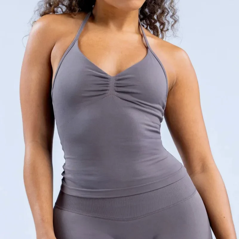 Impact Longline Strappy Top Singlets Sports Yoga Vest Women Fitness ...