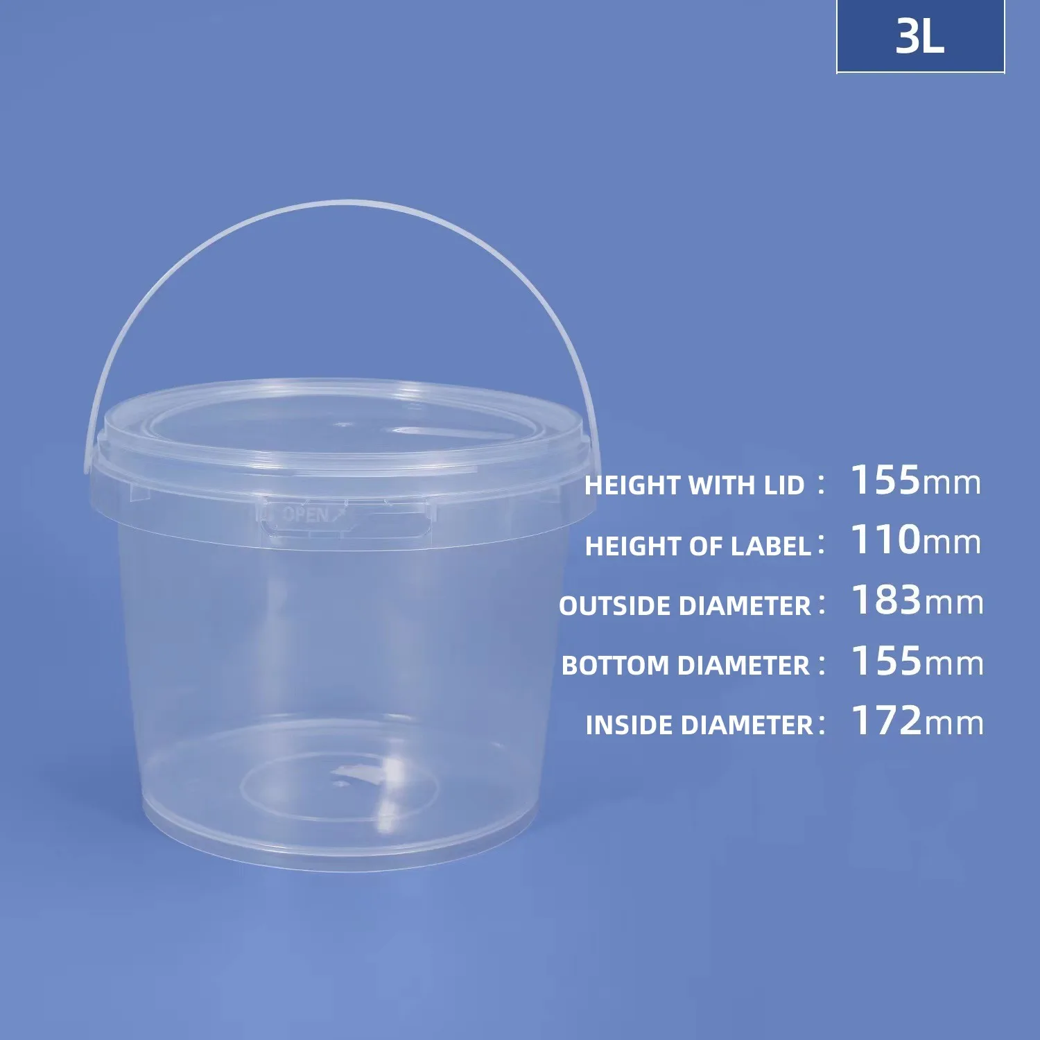 500 Ml Plastic Bucket Food Grade Bucket - Buy 500 Ml Bucket For Food ...