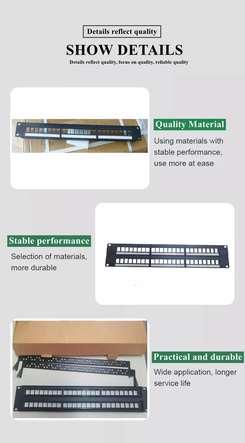 Netlink 1u 24 Port Modular Blank Patch Panel - Buy Utp Keystone Blank ...