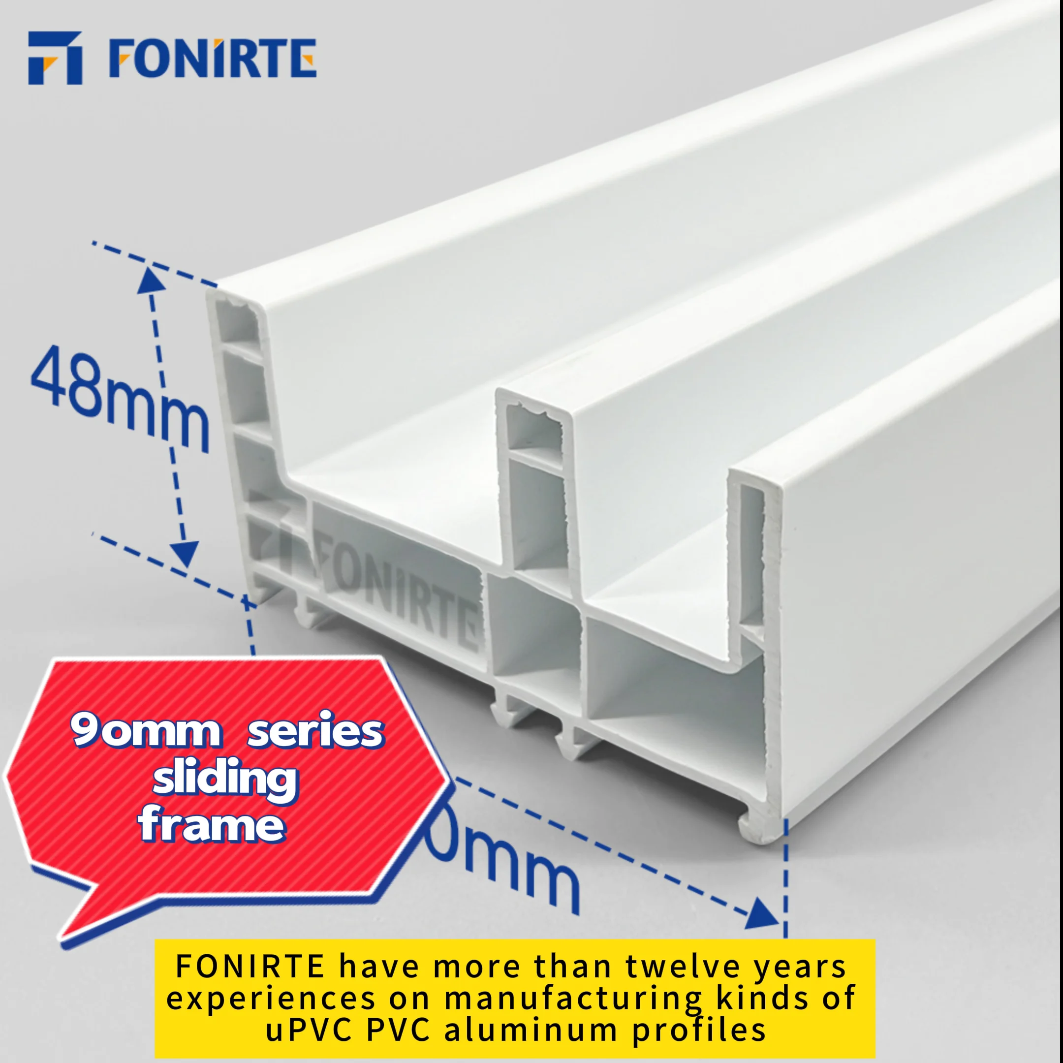 Fonirte Factory Upvc Window Profile Extrusion Machine Upvc Profiles Manufacturer 100% Lead Free ...