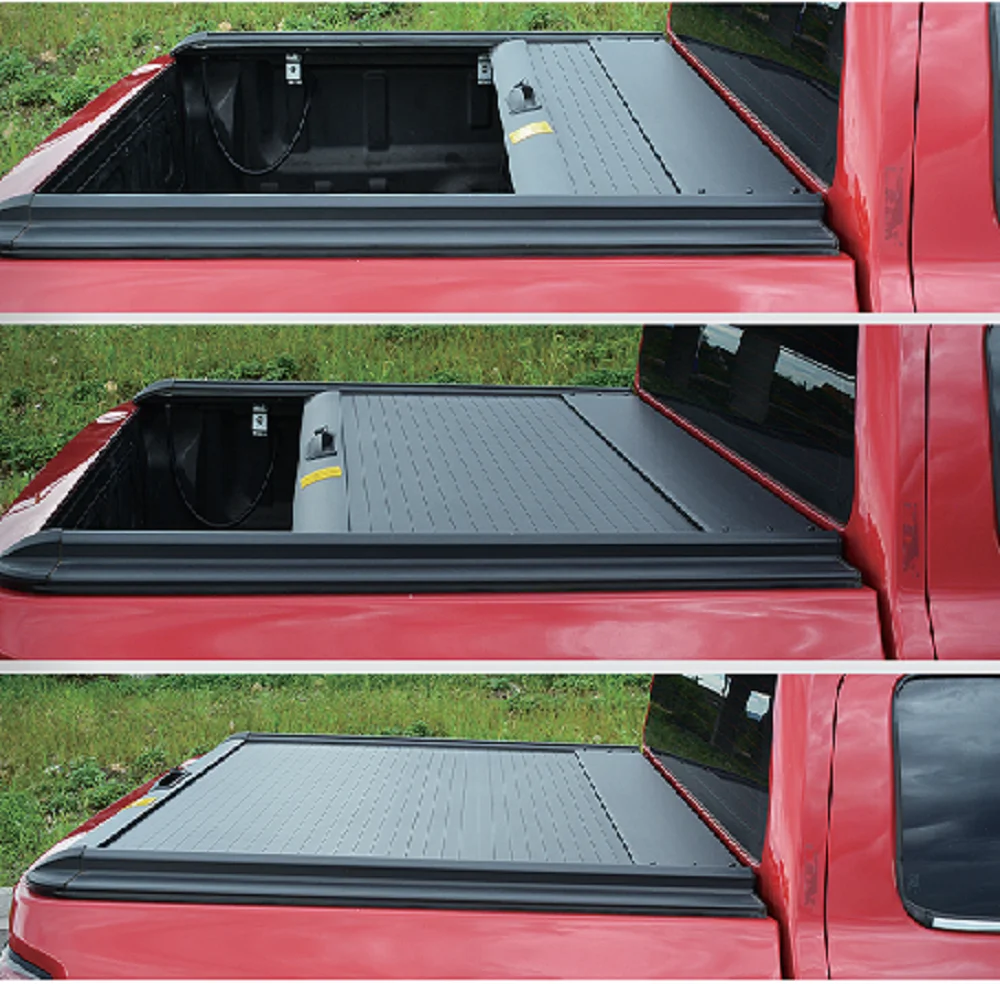 Pickup Truck Bed Cover Retractable Aluminum Roller Shutter Tonneau ...