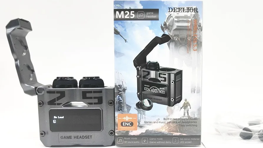 M25 Gaming Headset Low Latency In-ear Earbuds Power Bank Game ...