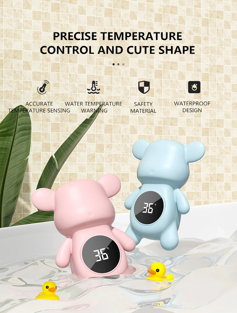 Baby Cartoon Animal Water Thermometers Sticker Digital Strip For ...