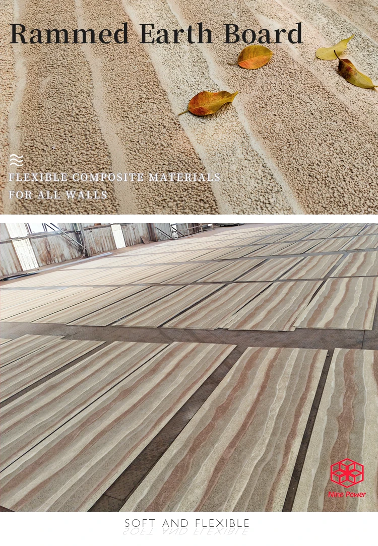 Flexible Stone Rammed Earth Wall Board for Modern Renovation