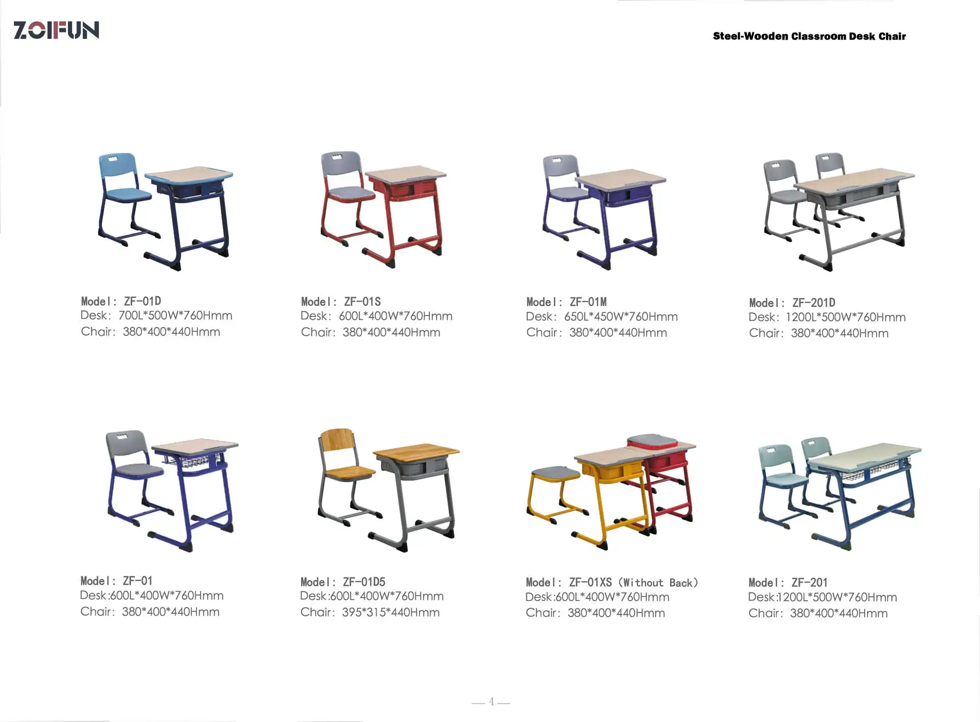 Wholesale Modern Two Seater School Desk And Chair Set Adjustable School ...