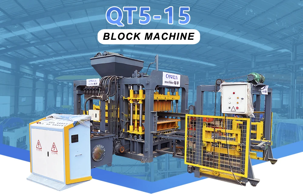 Building Material Brick Machinery Qt5-15 Cement Block Making Machine Curbstone Molds Hollow ...