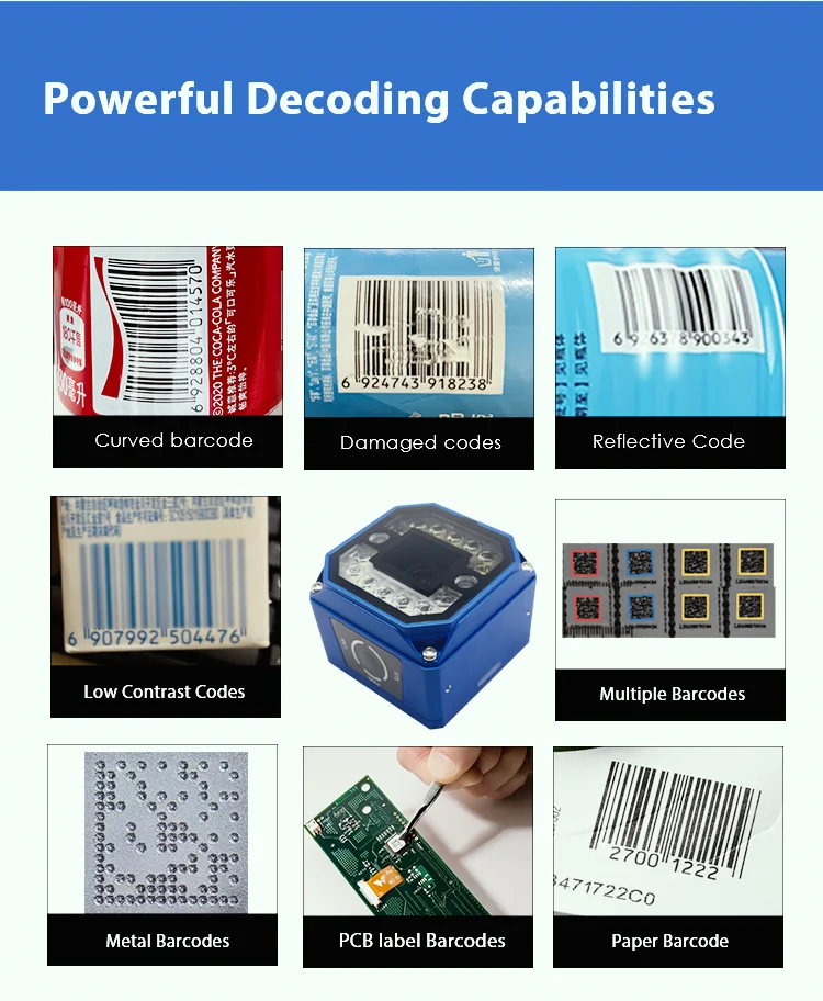 Oem 3mil 1.3mp Cmos Barcode Reader Industrial Pcb Fixed 2d Barcode ...