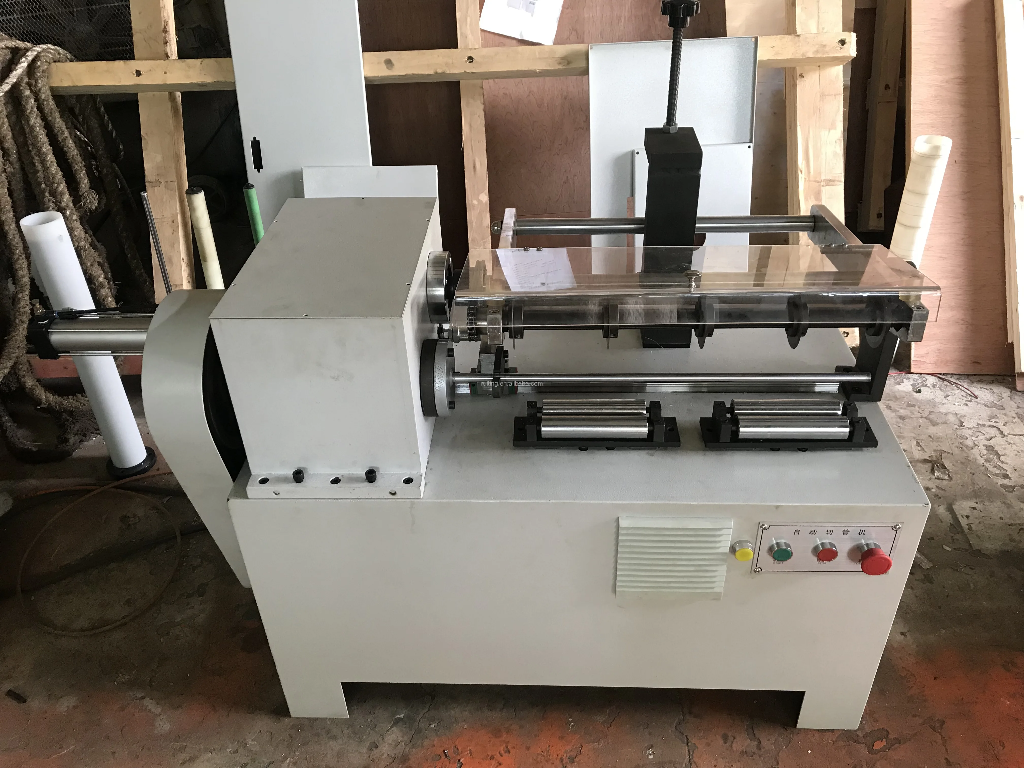 Automatic Paper Core Cutter Kraft Paper Core Cutting Slitting Machine ...