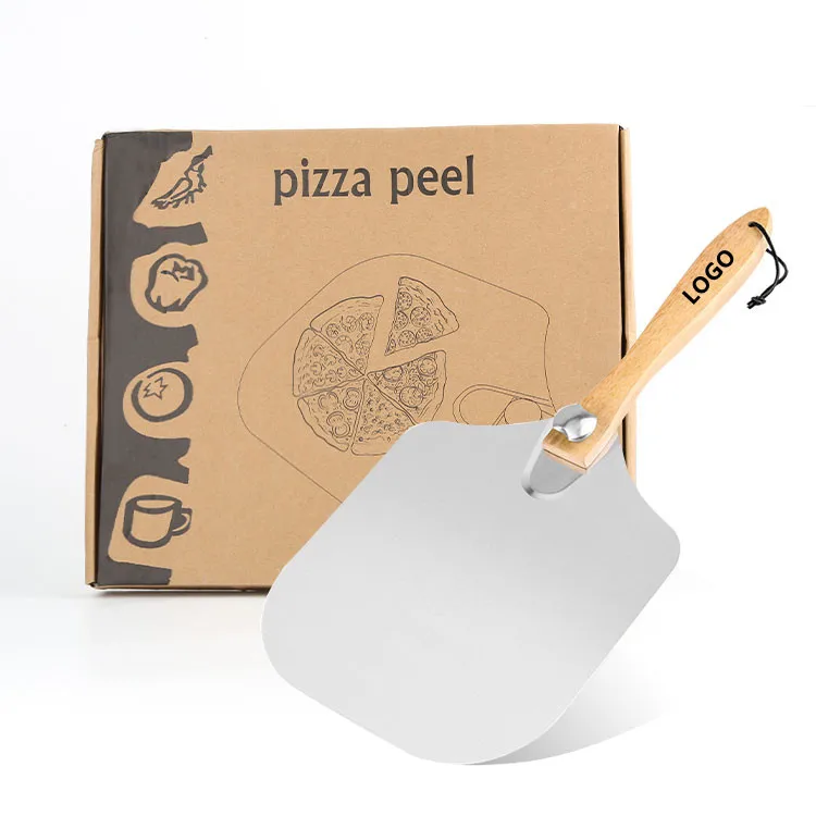 GLOWAY Pizza Peel - Durable 12 Inch Aluminum Shovel