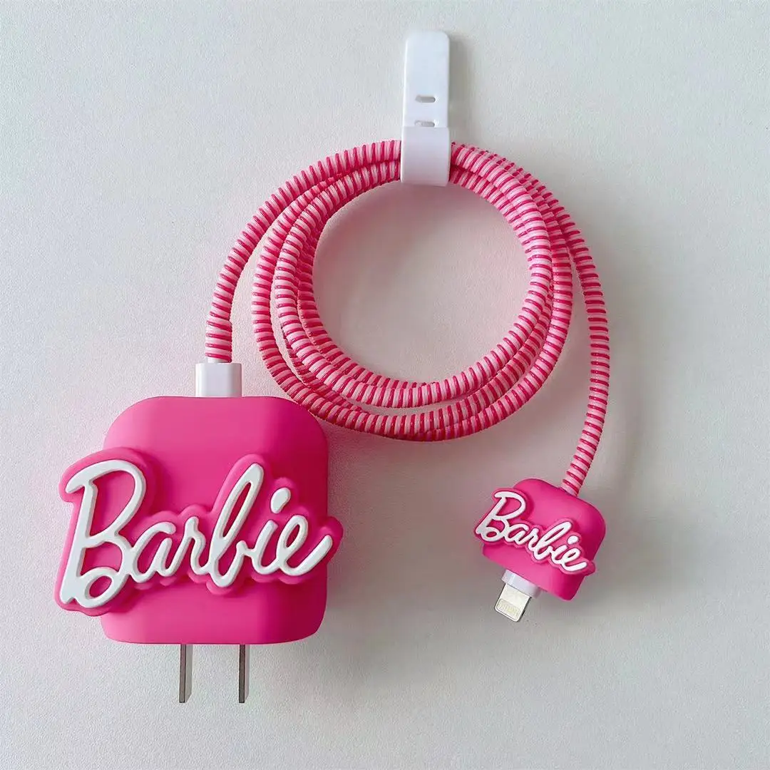 For Iphone 18w 20w Protectores De Cables Protective Cover Barbie 3d ...
