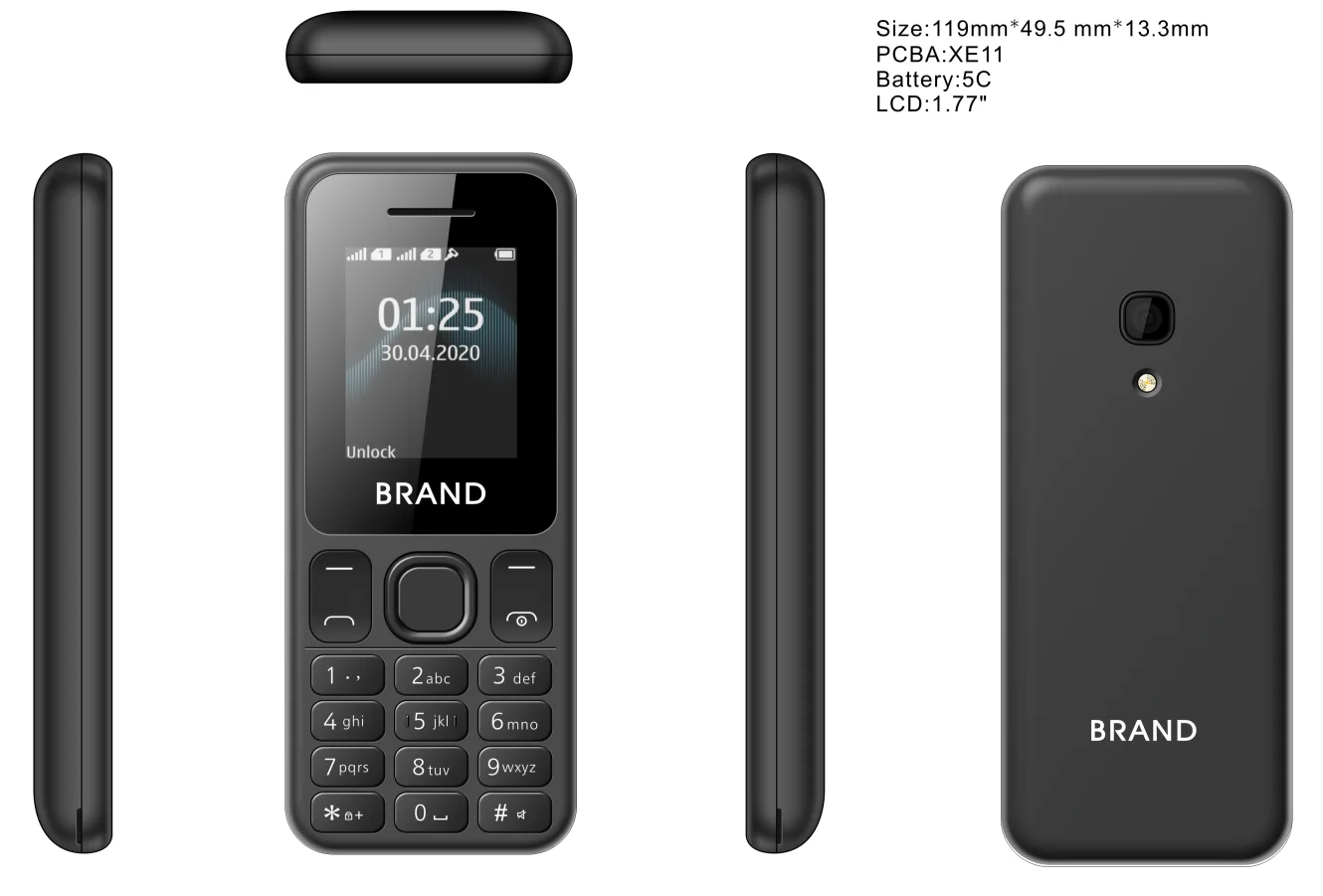Oem 2g Bar Phone China Low Price Cheap Feature Phone With Buttons ...