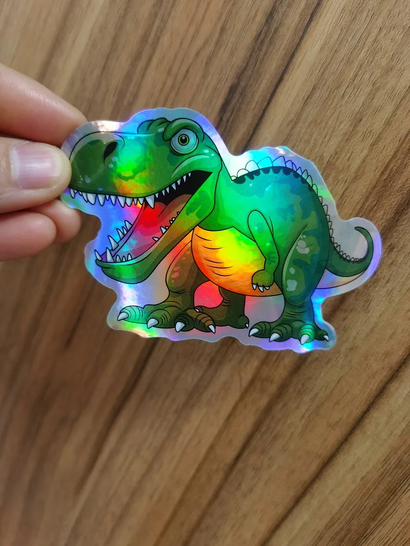 Custom Die Cut Glitter Holographic Logo Sticker Printing