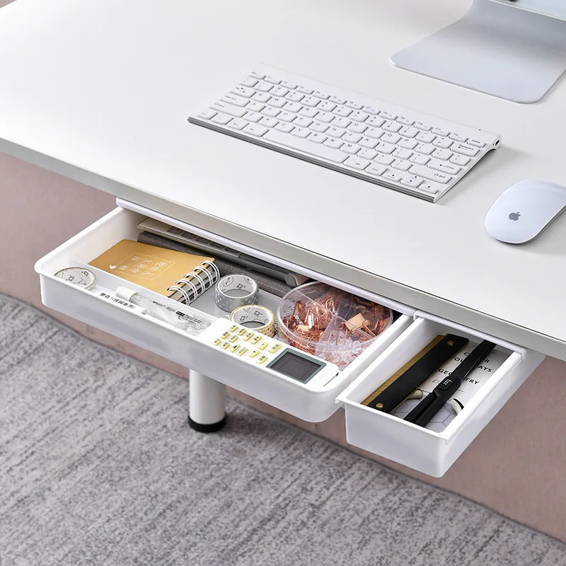 OWNSWING Space Saving Desk Storage Box Plastic Storage Organizer for ...