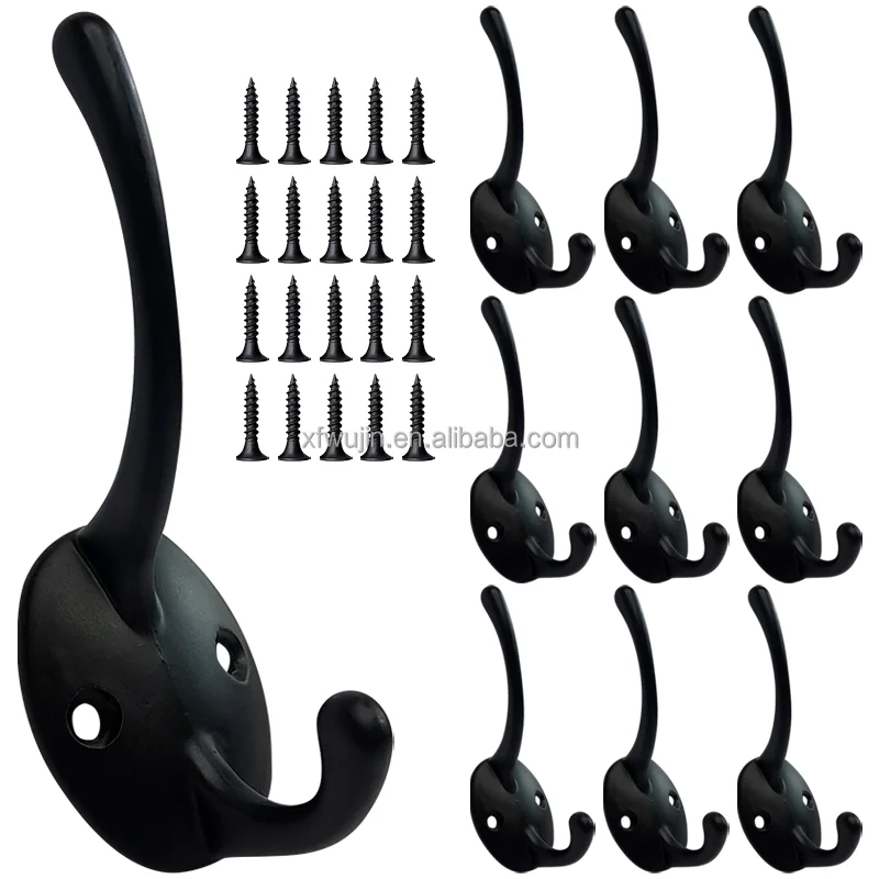 Metal Double Fork Antique Hook Wall Mounted Heavy Duty Garment Hook - Buy Bathroom Coat Hook ...