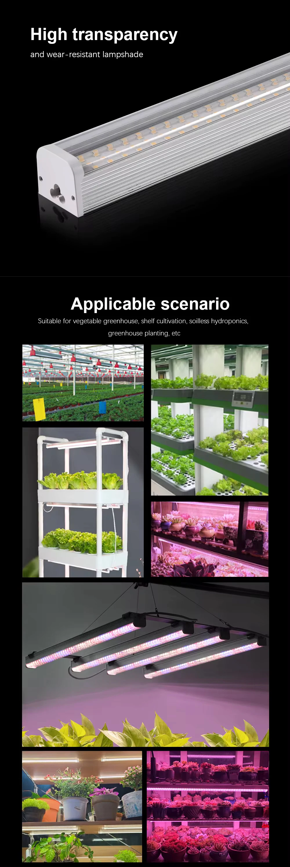 T12 Fluorescent Tube Led Plant Growth Lamp Full Spectrum Vegetable ...