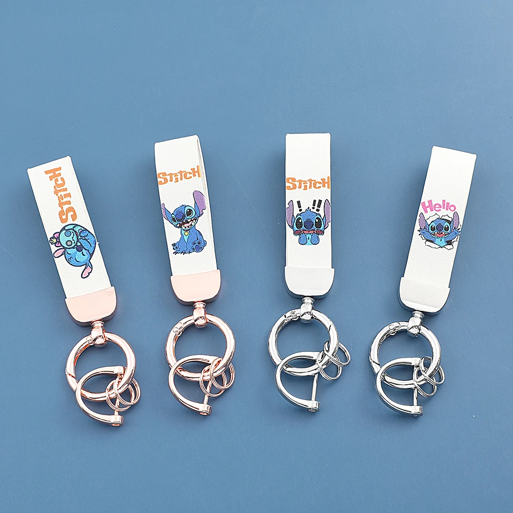 Detachable Anime Kawaii Disneys Stitch Keychains Custom Metal Key Ring ...