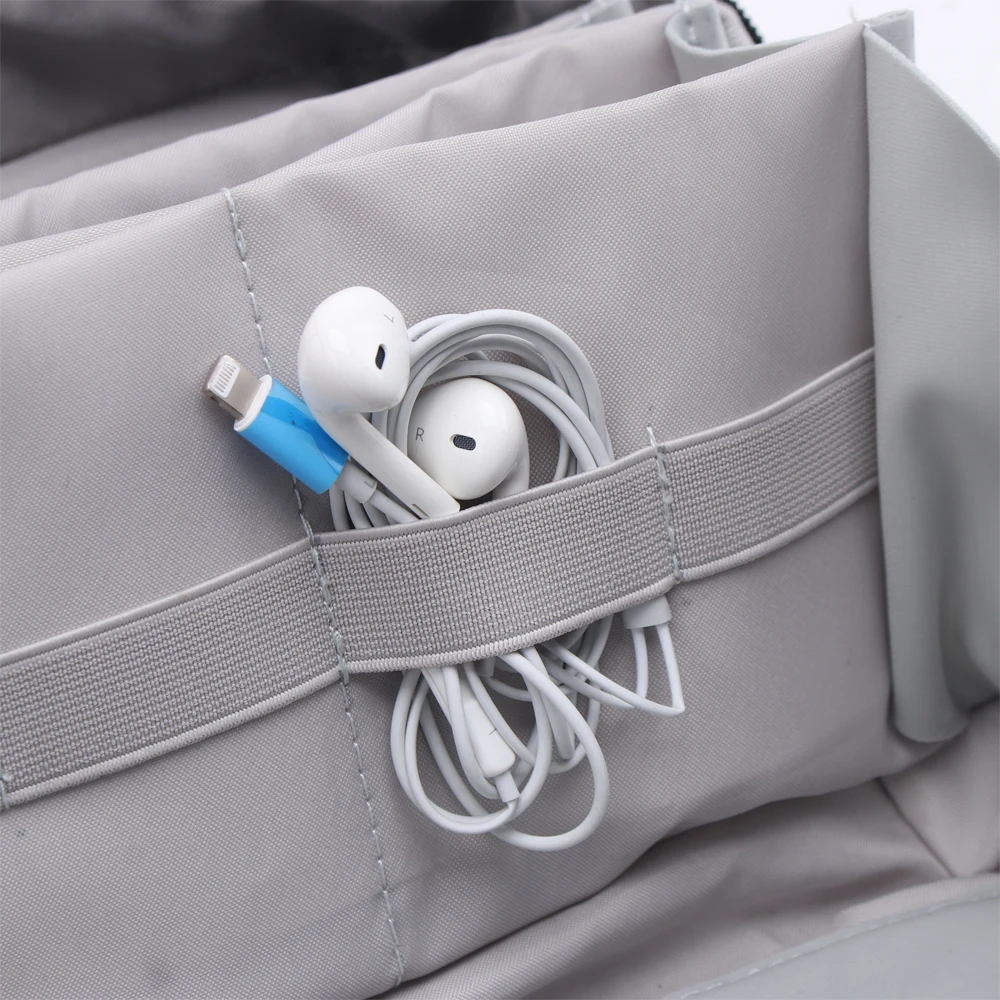 Small Electronics Organizer Pouch for Travel With Leather Accents and ...