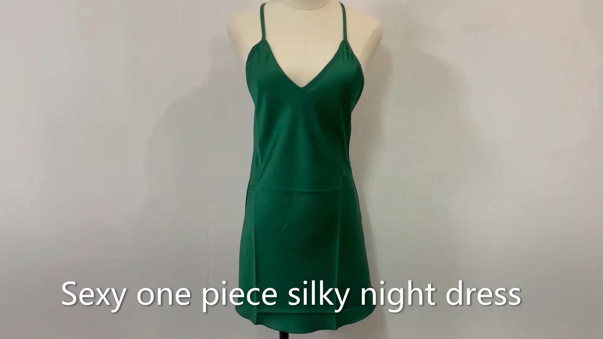 High Quality Sexy Satin Nightgown Backless Nighty Sleeveless Silk ...