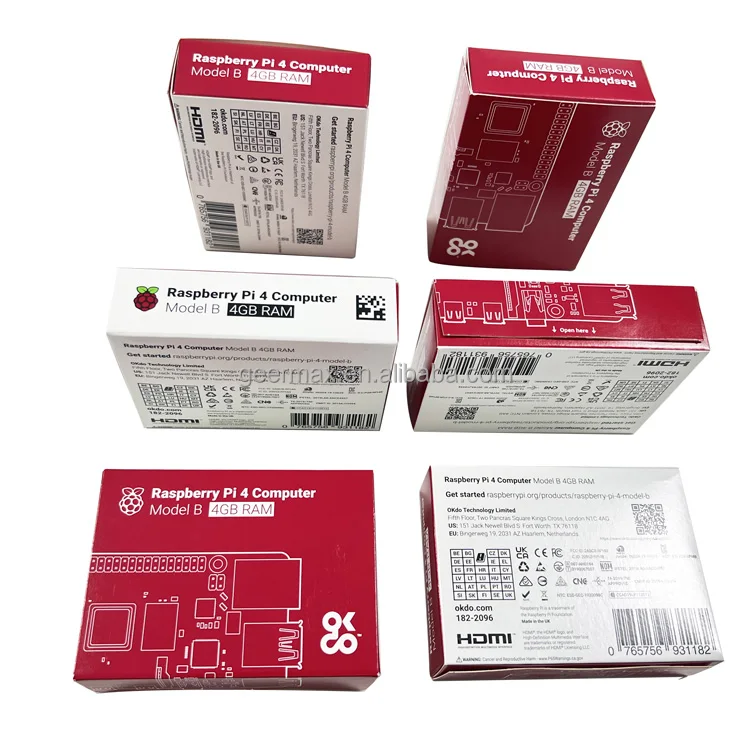 Raspberry Pi 4 Model B 1G 2G 4G 8G RAM Board Rraspberry Pi Compute ...