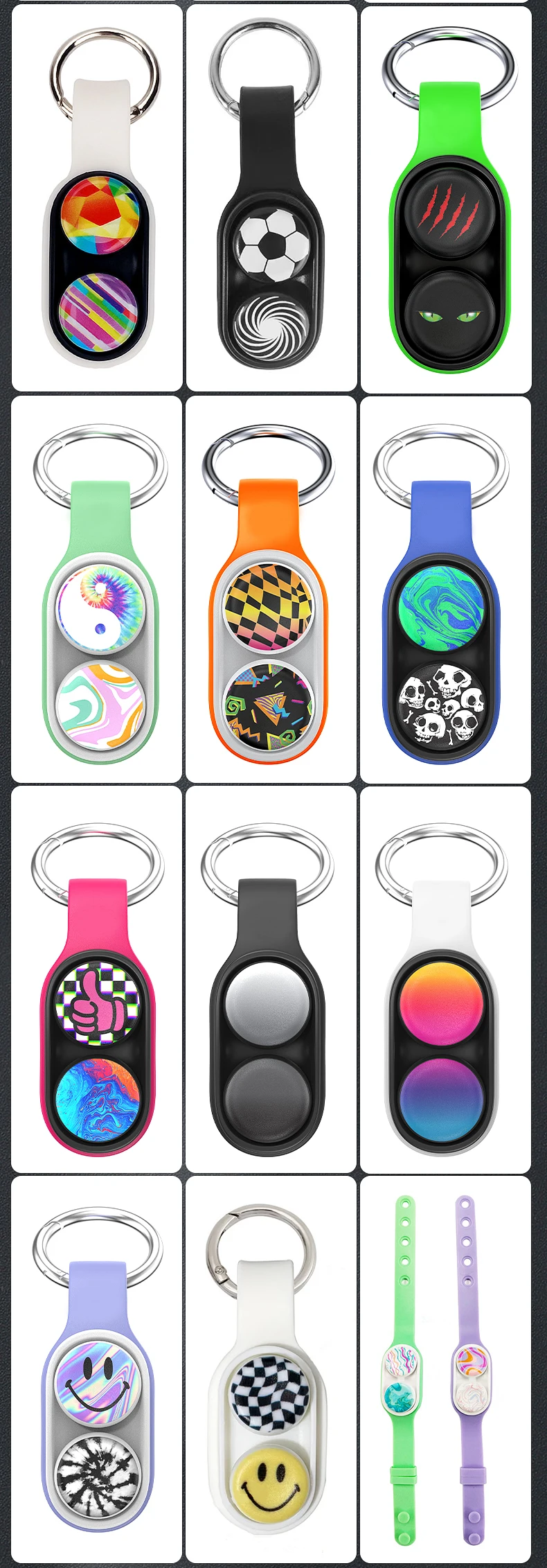 New Custom Pop Puck Fidget Magnets Decompression Toy Keychain Series ...