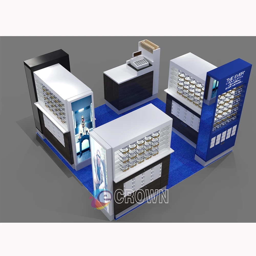 Beautiful Optical Display Showcase Kiosk Interior Decoration Nuts Kiosk ...