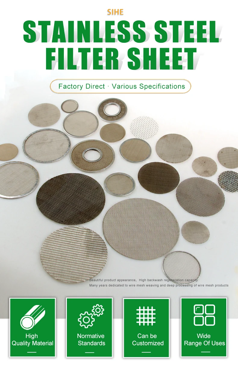 Ss304 Ss316 Customized 40 50 100 Micron Stainless Steel Metal Woven ...