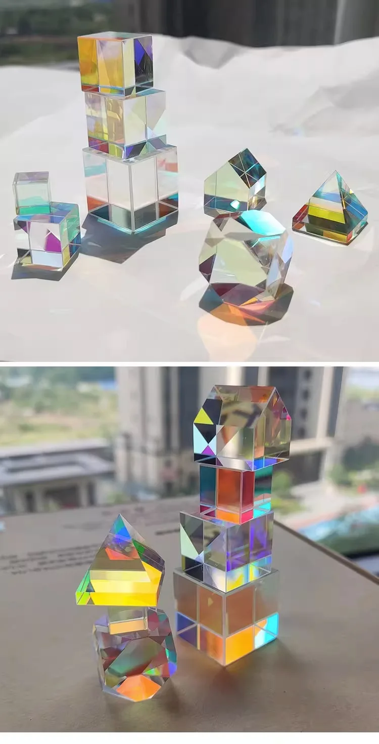 Cube Refraction Crystal Desktop Decoration Sunshine Creative Color ...