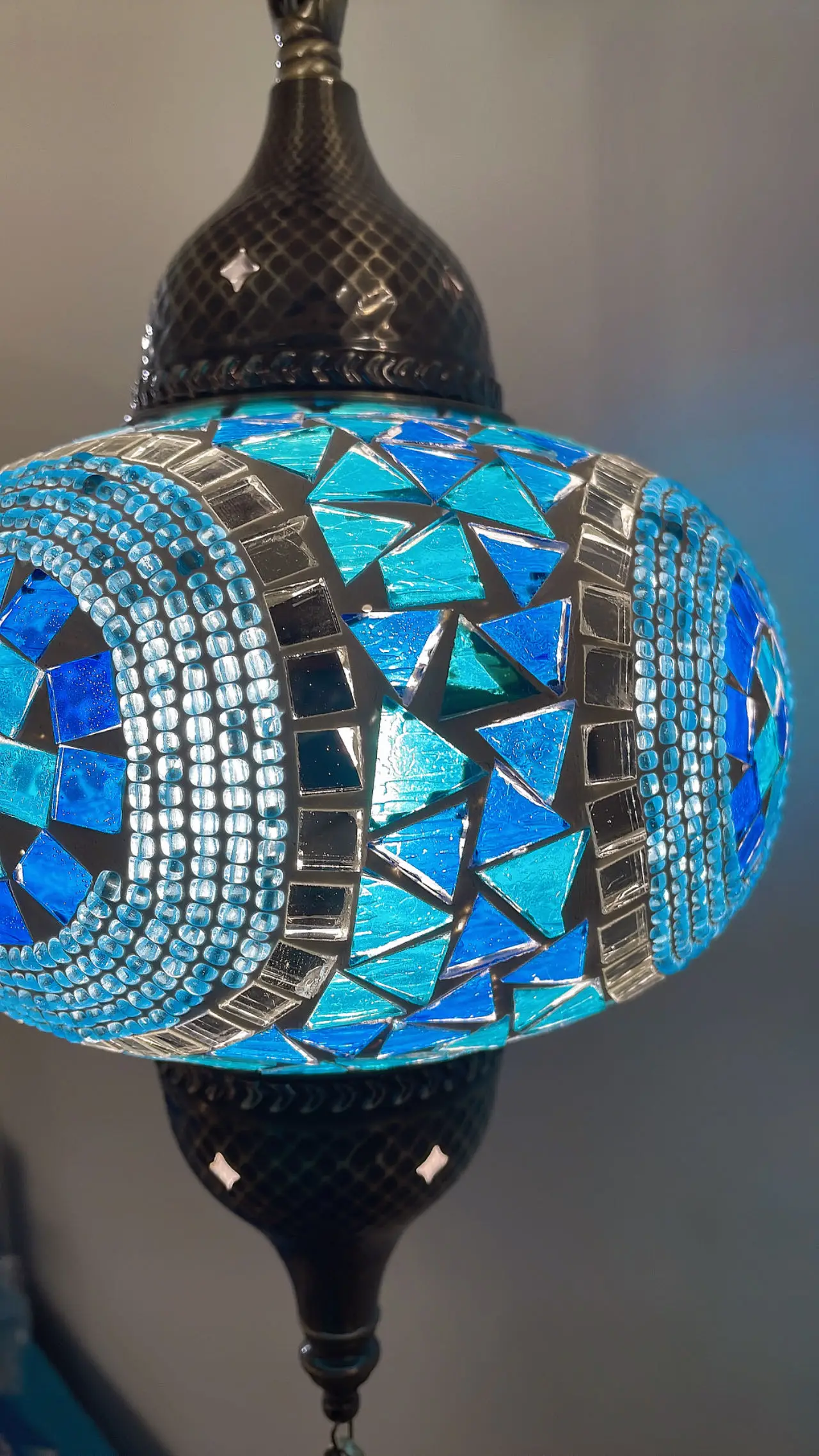 Turkish Mosaic Swag Plug In Ceiling Light Pendant Light Fixture 14.6 ...