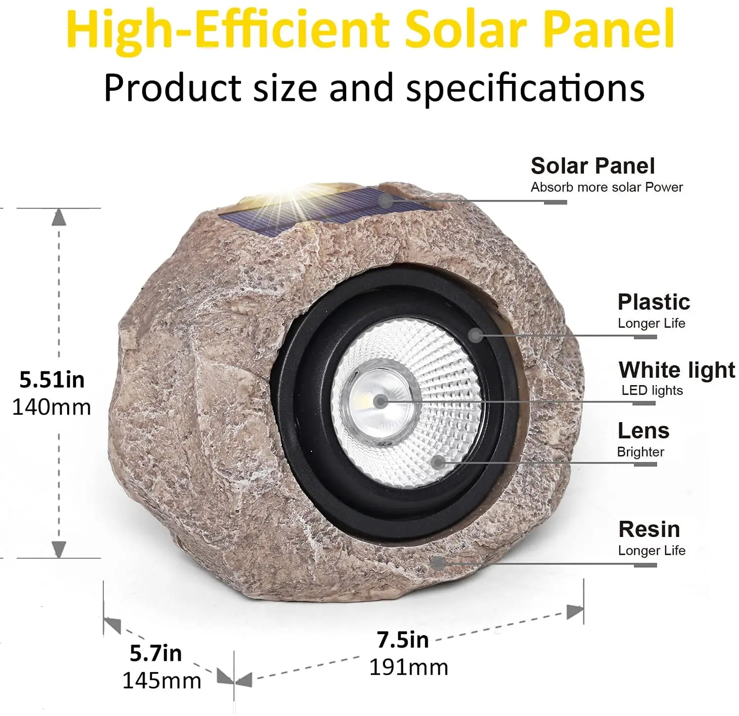Adjustable LED Head Solar Ground Lights - Durable & Bright