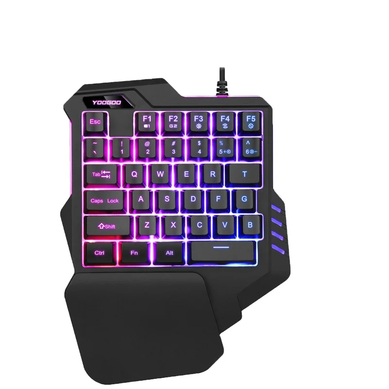 Mini RGB Single handed one handed mechanical keyboard game keyboard ...