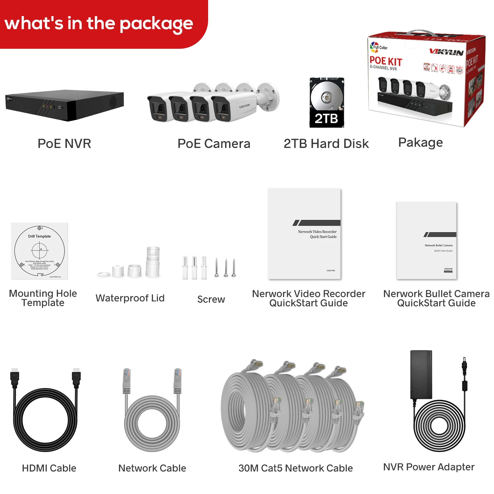 Full Color Vikylin Cube Turet Indoor Outdoor Ip67 Mic Sd Slot 5mp ...