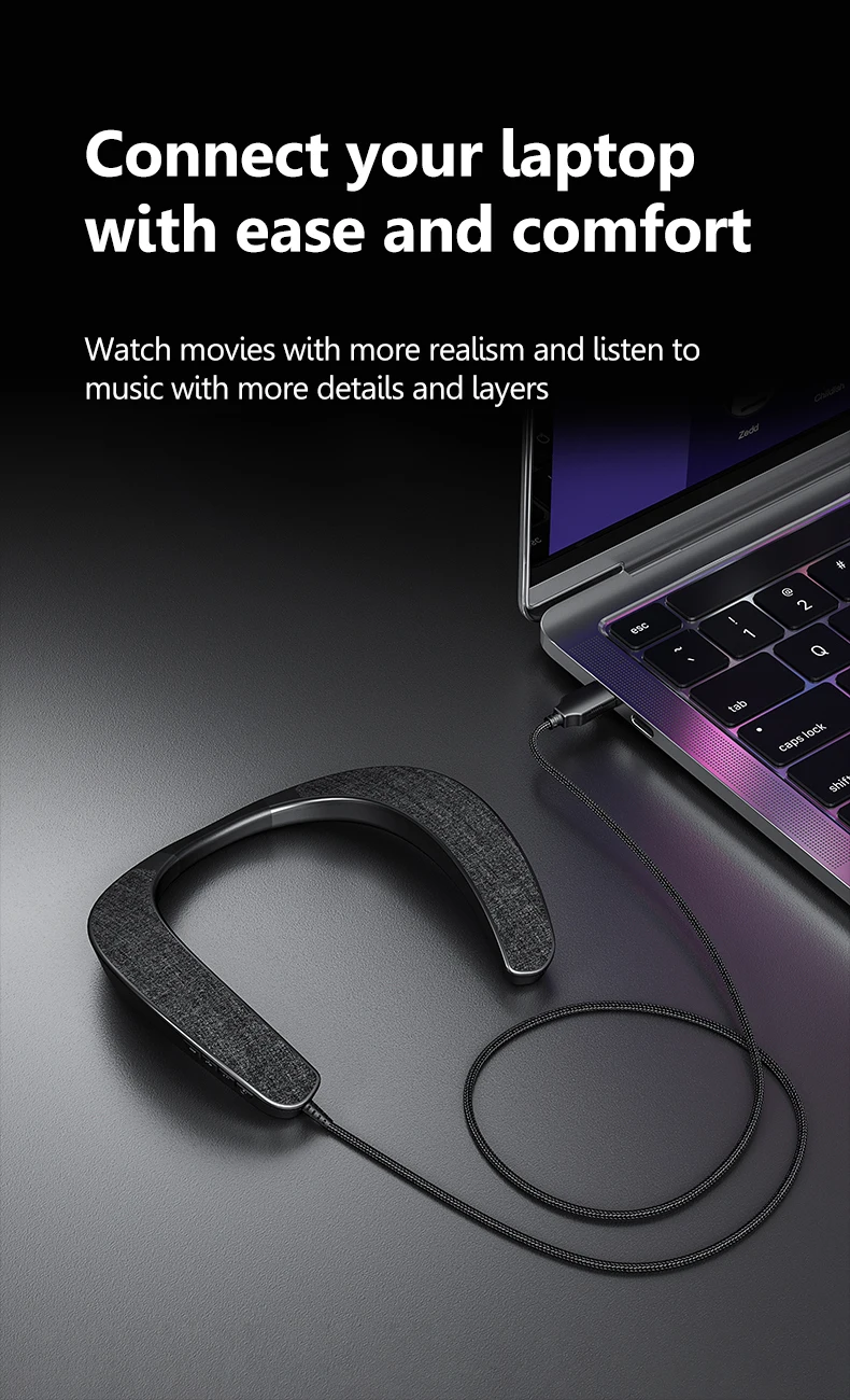 Neck Speaker Wearable Bt Speaker For Gaming - Buy Bluetooth Speaker ...