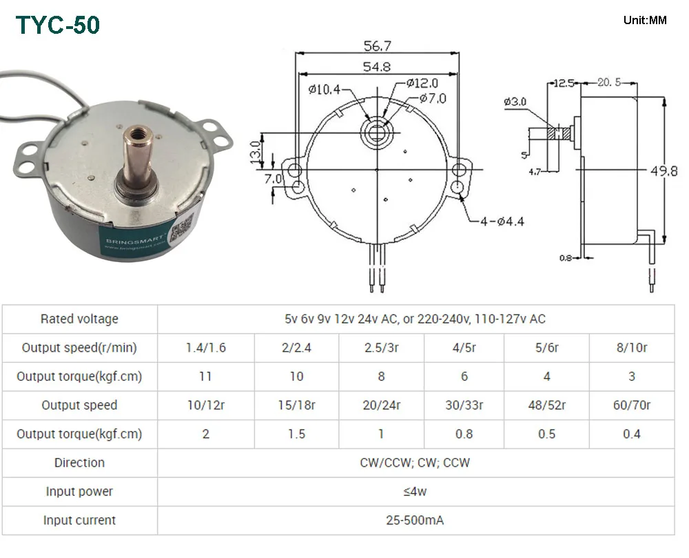 TYC-50 Synchronous Motor - Efficient & Versatile Solutions