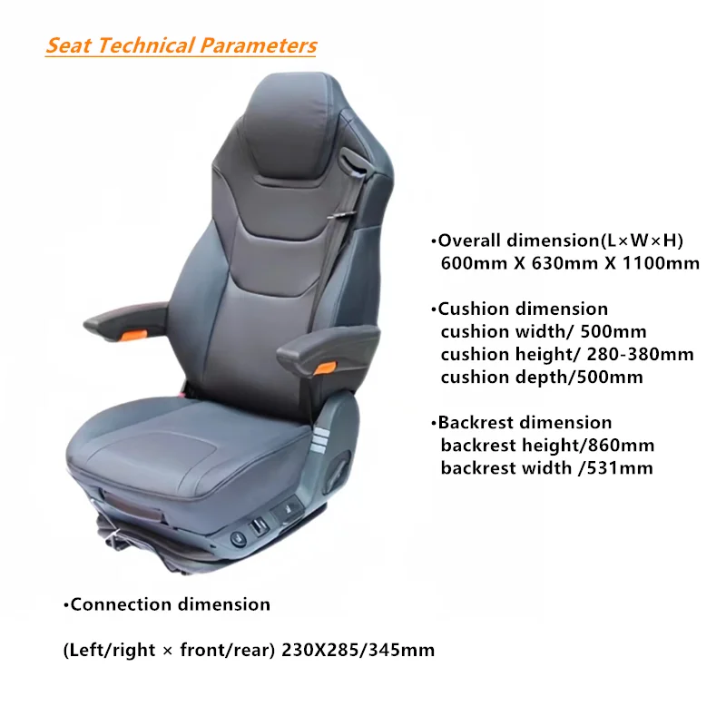 Air Mechanical Suspension Bus Driver Seat Truck Seats Driver Chair For ...