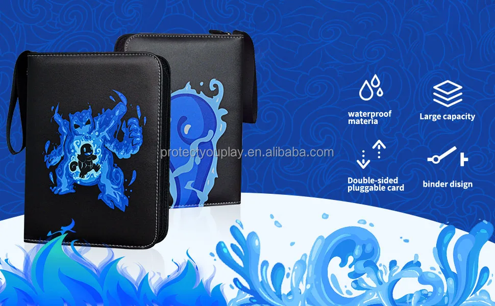 Blue Card Binder For Pokemon Cards Collector Album Binder Holder Book ...