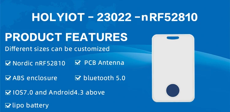 Long Range Rechargeable SOS Button - Bluetooth Ibeacon Card