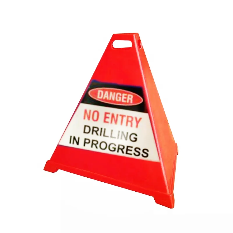 red roadway traffic signal pyramid triangular cones worksite safety ...