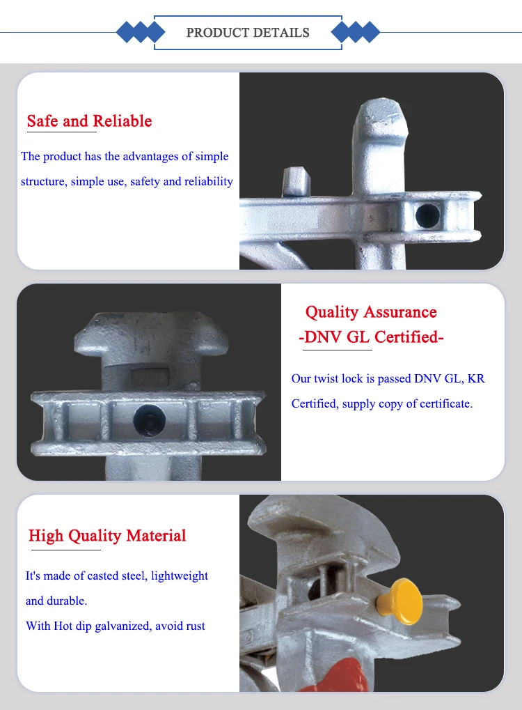 Stackable Twistlock Marine Container Locks - DNV GL Certified, Hot Dip ...