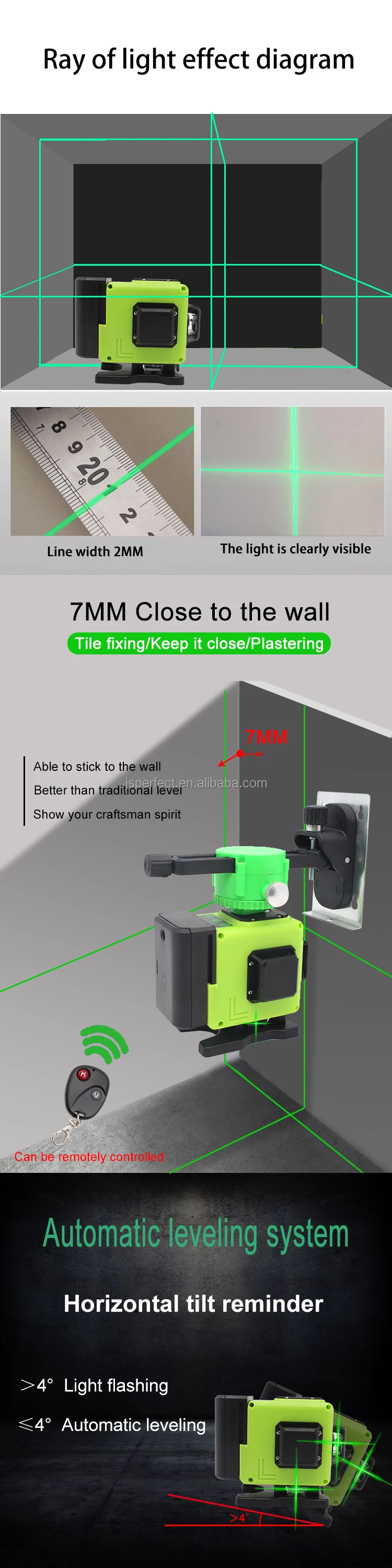 3D Laser Level with Self Leveling & Tripod - Precision Tools