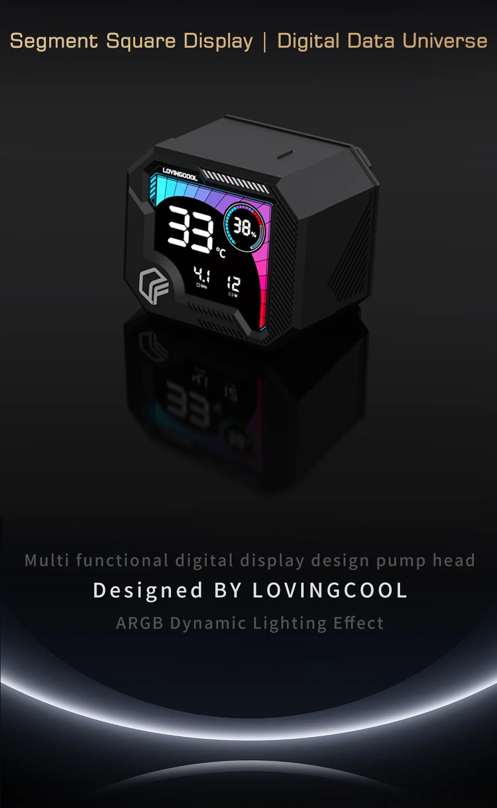 Lovingcool 240mm AIO Liquid CPU Cooler with ARGB TEMP Screen ...