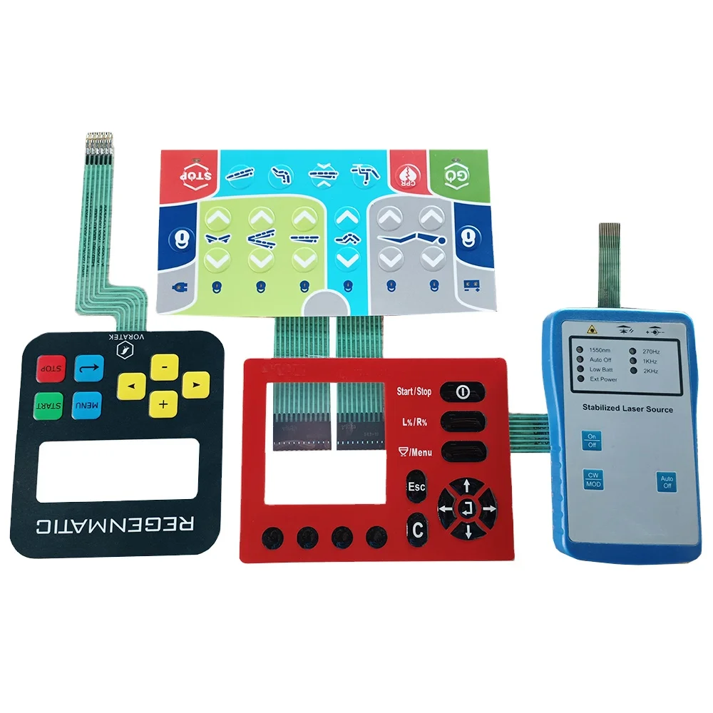 Custom Embossed Tactile Key Membrane Switch with LED