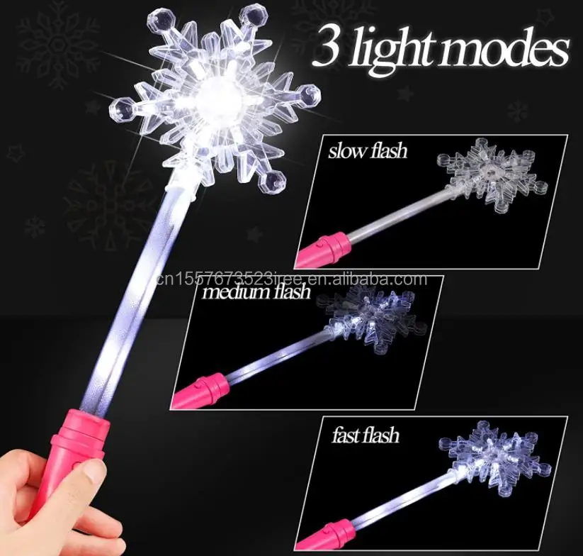 Snowflake Light up Wand for Christmas Costume Rave Party Decor Baton ...