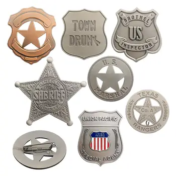 Metal Sheriffs Badge 3d Embossed Custom Plated Metal Cast Star Badge ...
