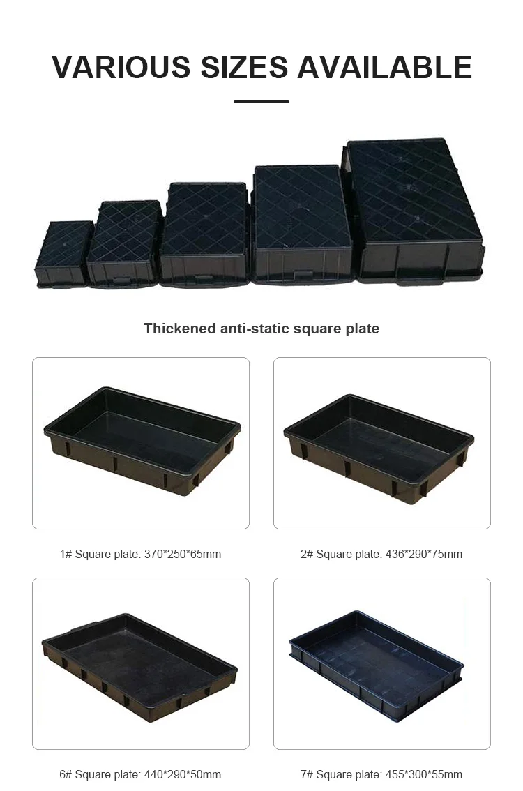 Stackable Conductive PCB ESD Tray - Anti-Static Plastic