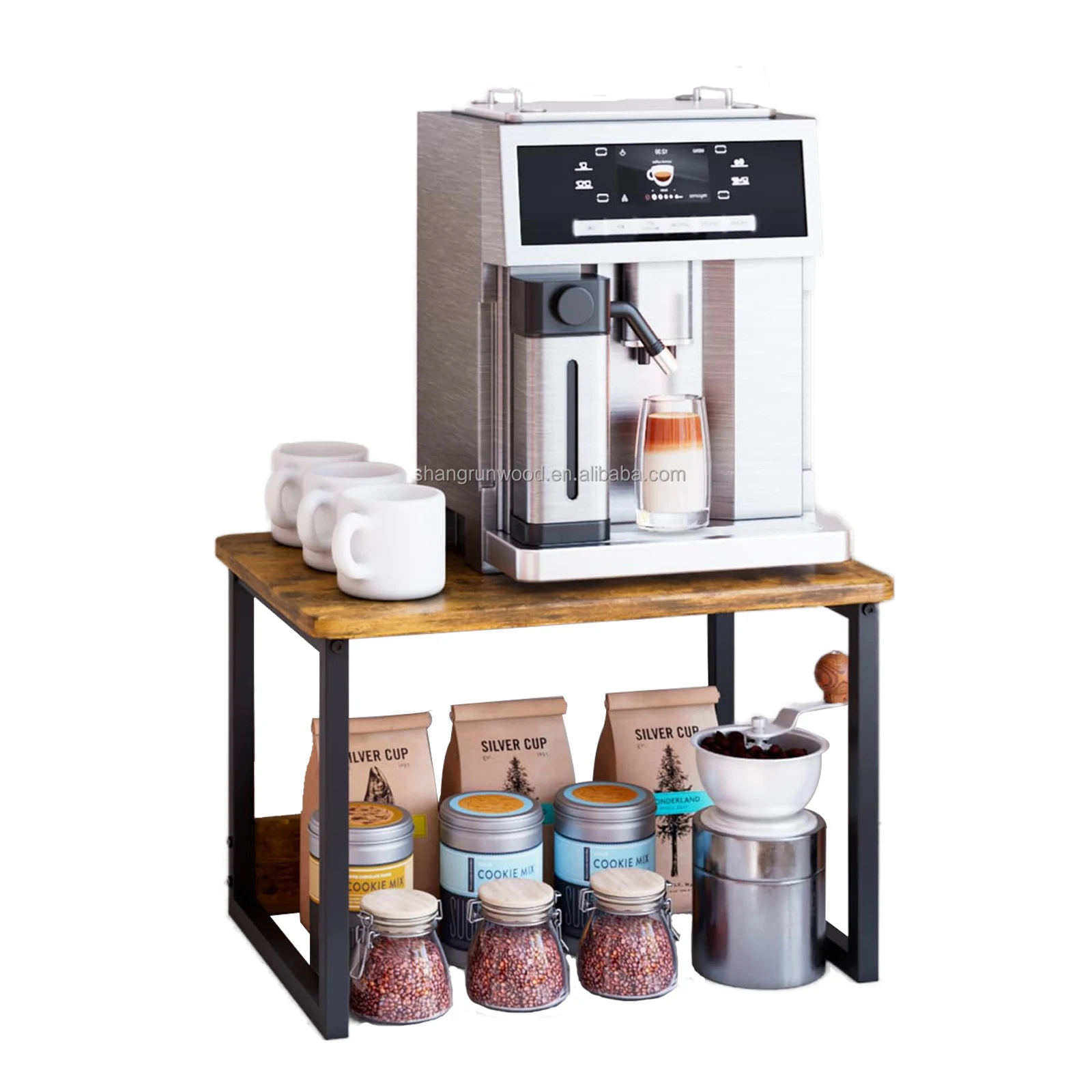 Large Spice Racks Counter Shelf Layer Storage Small Black Kitchen ...