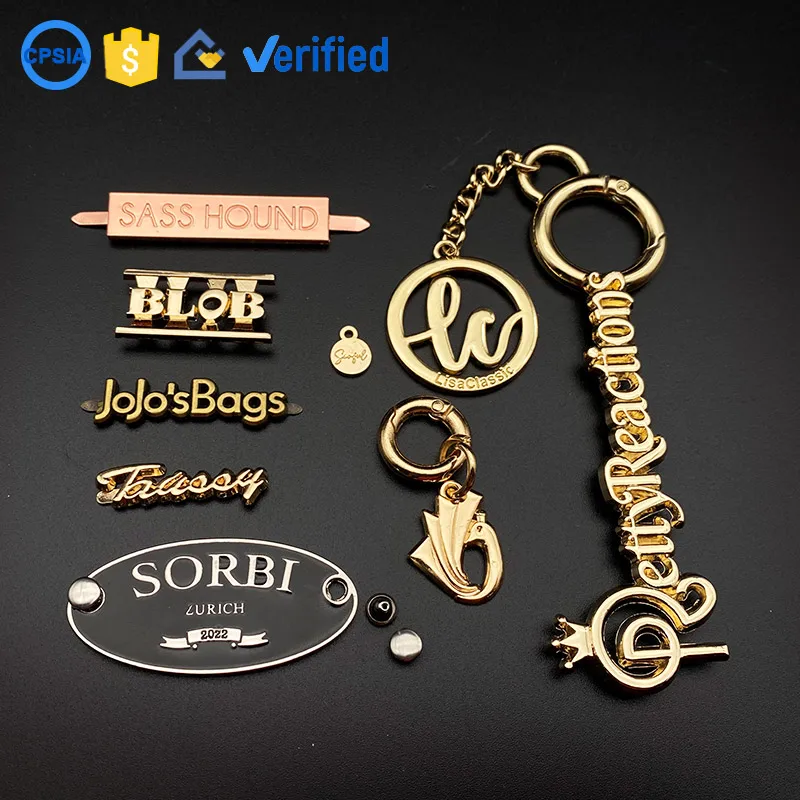 Custom Brand Name Letter Engraved Plate Tag for Clothing