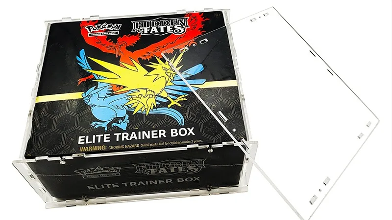 Custom Clear Acrylic Pokemon Etb Display Case Closed Screw Assembly ...