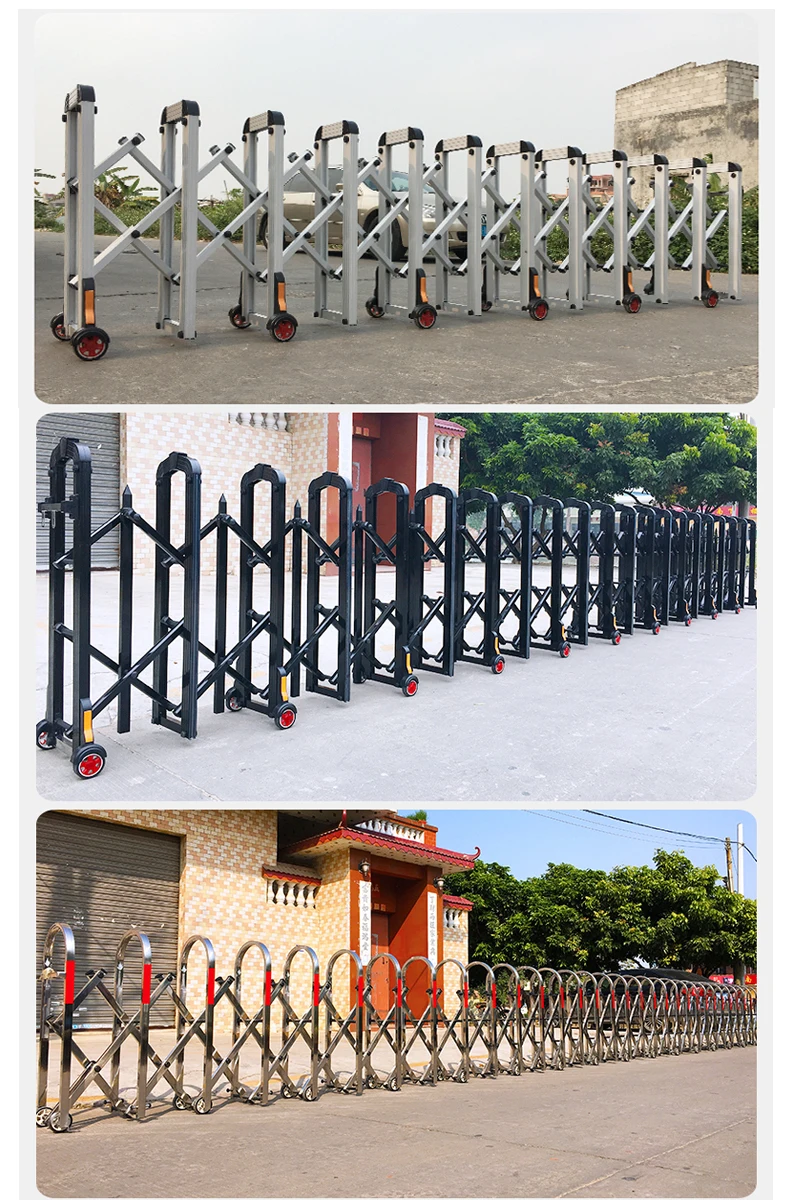 Commercial Safety Barrier Curved Sliding Retractable Fence Gate ...