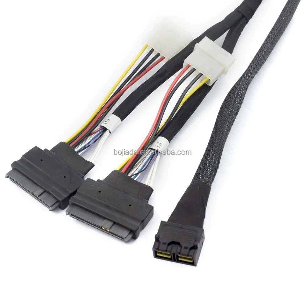 Mini SAS HD SFF-8643 8i to 2 X SFF-8639 U.2 Connector With Molex 4Pin ...